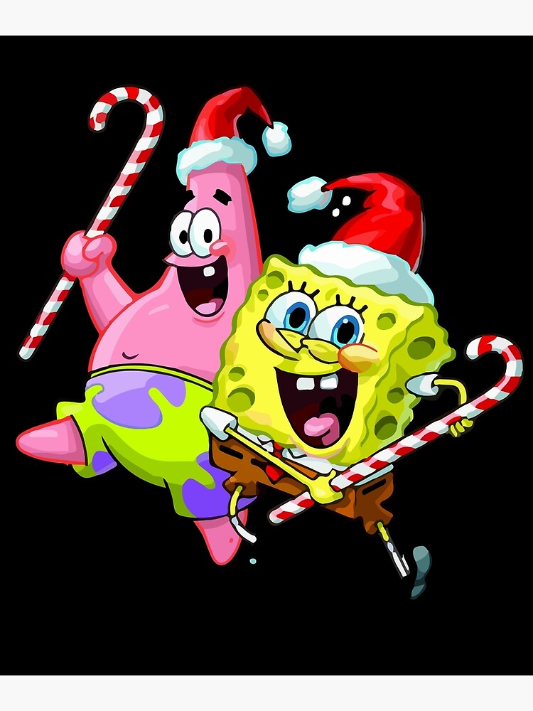 "Spongebob And Patrick Merry Xmas" Poster for Sale by GibsonUS | Redbubble