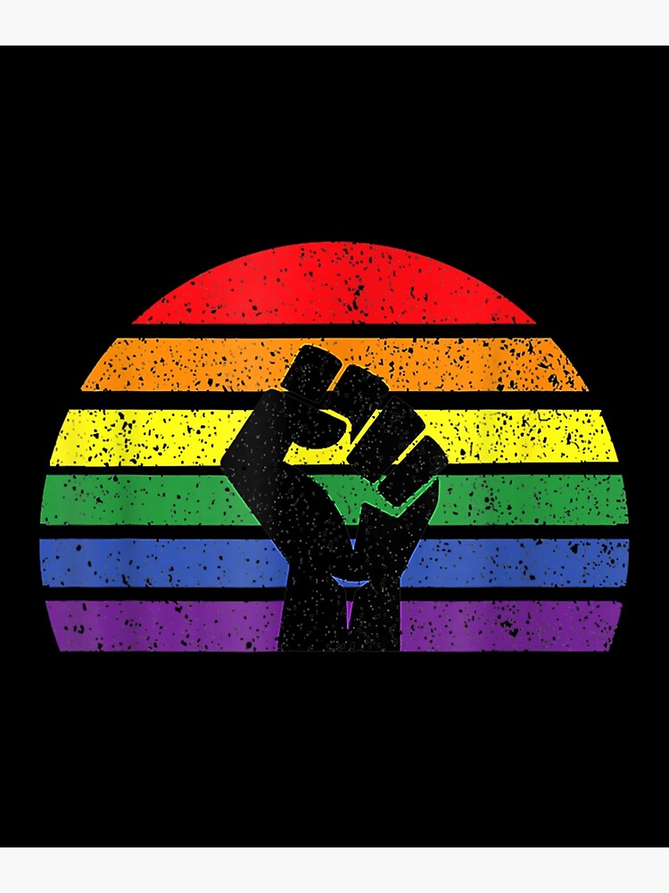 " Lgbt Gay Trans Pride Blm Fist Flag" Photographic Print for Sale by ...