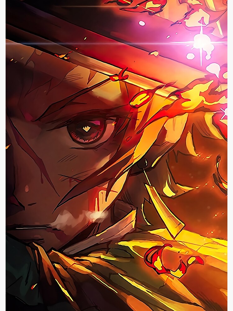 "TANJIRO FIRE FLOWER POSTER BY DEMON SLAYER KIMETSU NO YAIBA ...