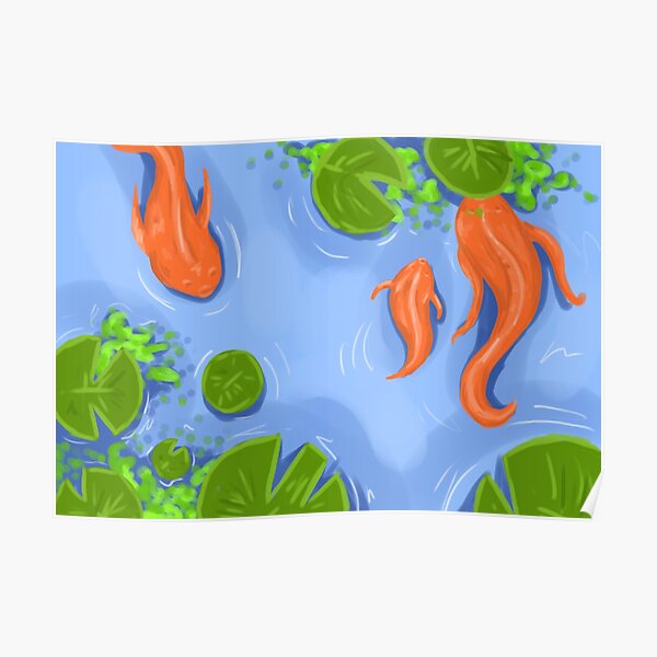 "Fish Pond!" Poster for Sale by DrawingsbyDeeds | Redbubble