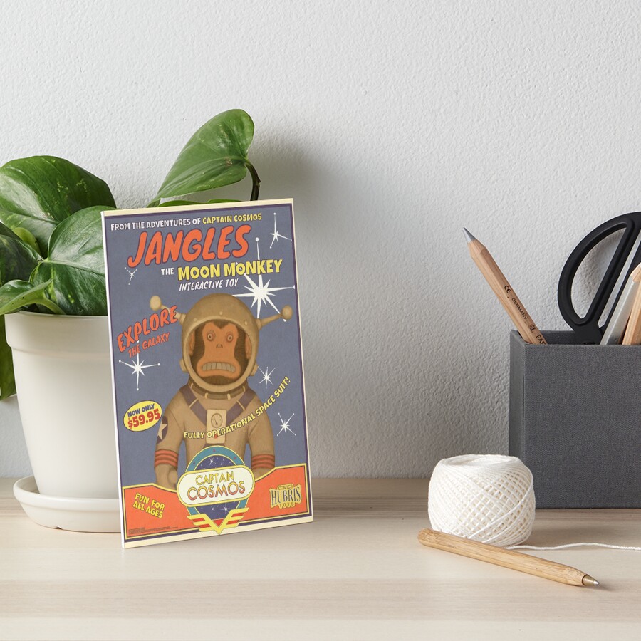 "Fallout 4 - Jangles The Moon Monkey - Retro Advertisement Poster" Art ...