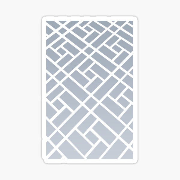 "Geometric Pattern v2 in Gray Gradation" Sticker by NeilFeigeles ...