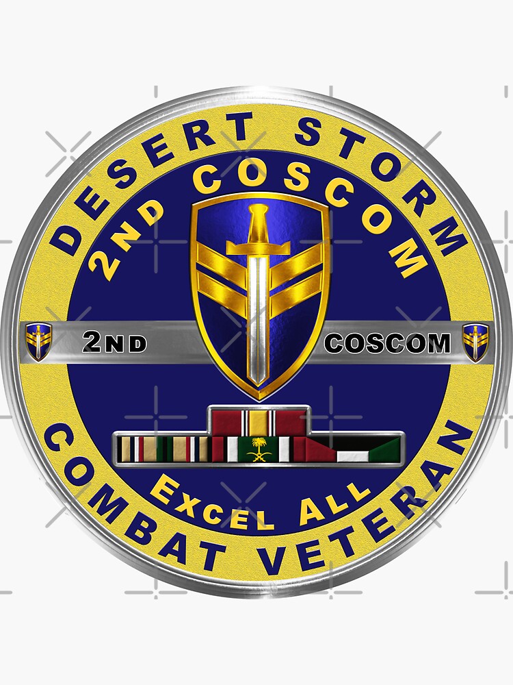 "2nd Corps Support Command Desert Storm COSCOM Veteran" Sticker for ...