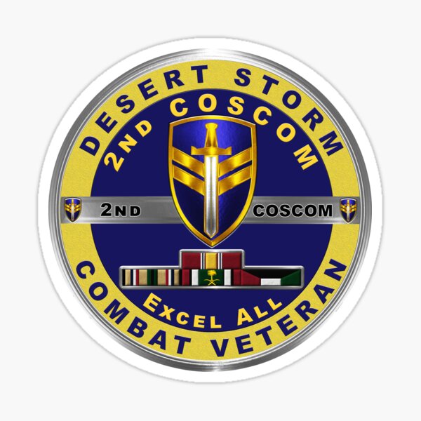 "2nd Corps Support Command Desert Storm COSCOM Veteran" Sticker for ...