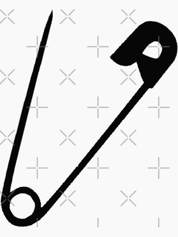 "safety pin" Sticker for Sale by Thelittlelord | Redbubble