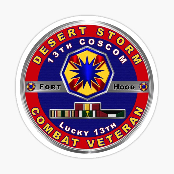 "13th Corps Support Command Desert Storm COSCOM Veteran" Sticker for ...