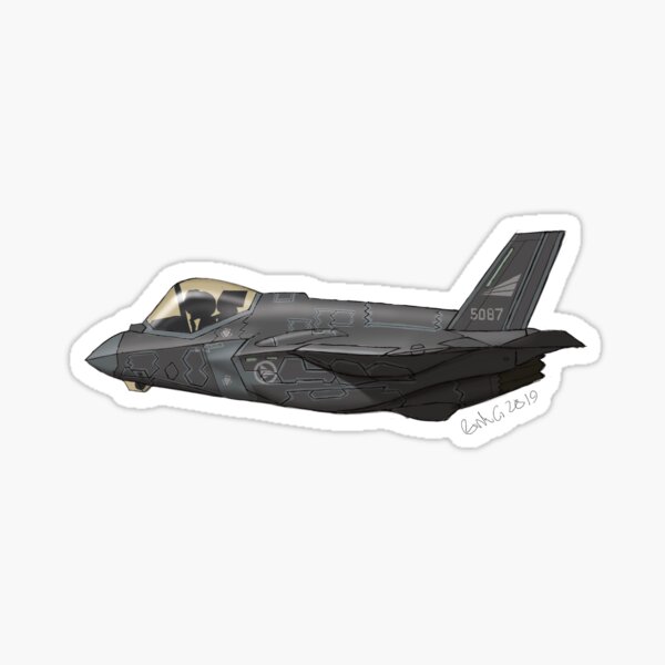"F-35 Lightning II" Sticker for Sale by Erik Gustavsson | Redbubble