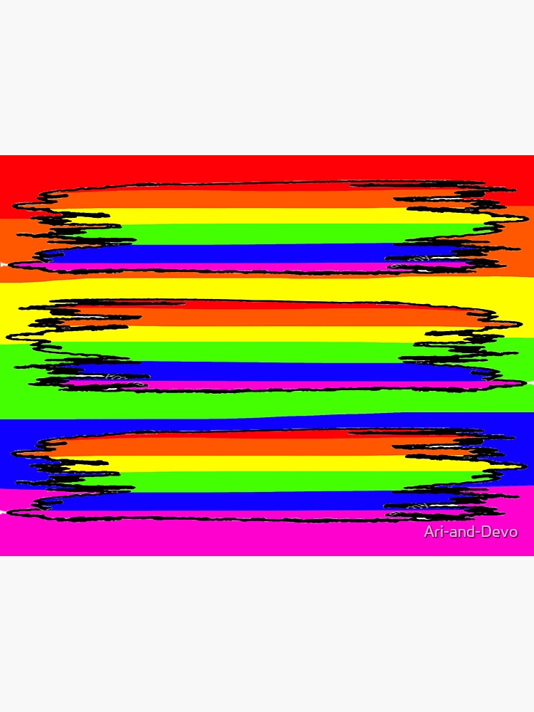 "Rainbow Smear" Sticker by Ari-and-Devo | Redbubble