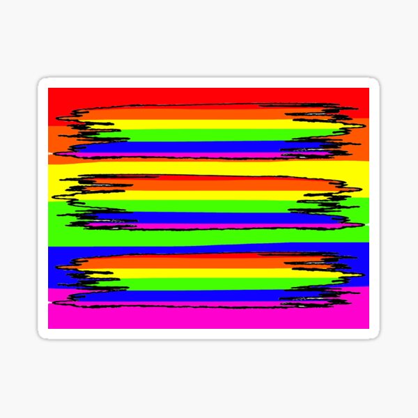 "Rainbow Smear" Sticker by Ari-and-Devo | Redbubble