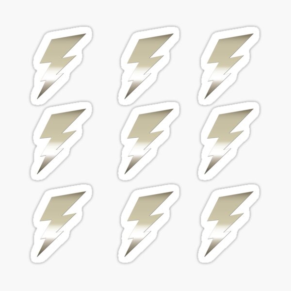 "Cute Cool Metallic Chrome Lightning Bolt Pack" Sticker for Sale by ...