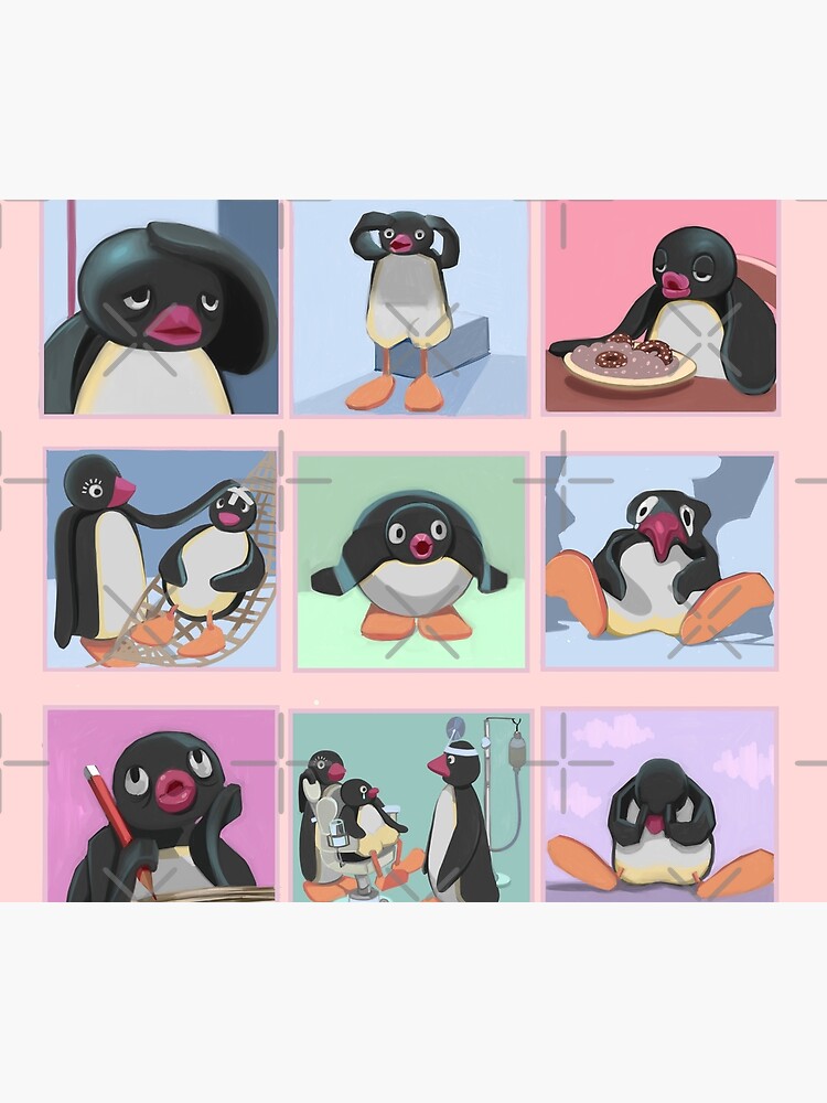 "Pingu Sad Chronic illness sticker set" Throw Blanket for Sale by ...