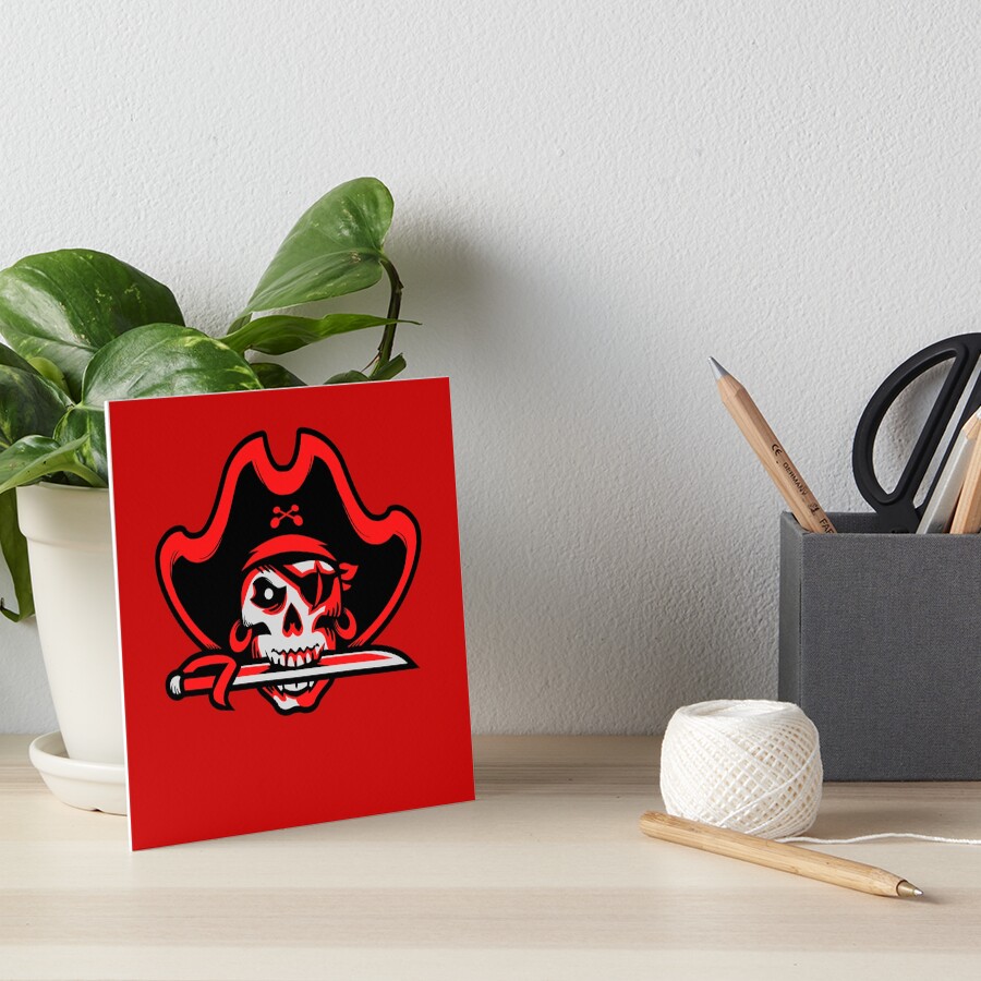 "Red Pirates Logo" Art Board Print by Mendallon | Redbubble
