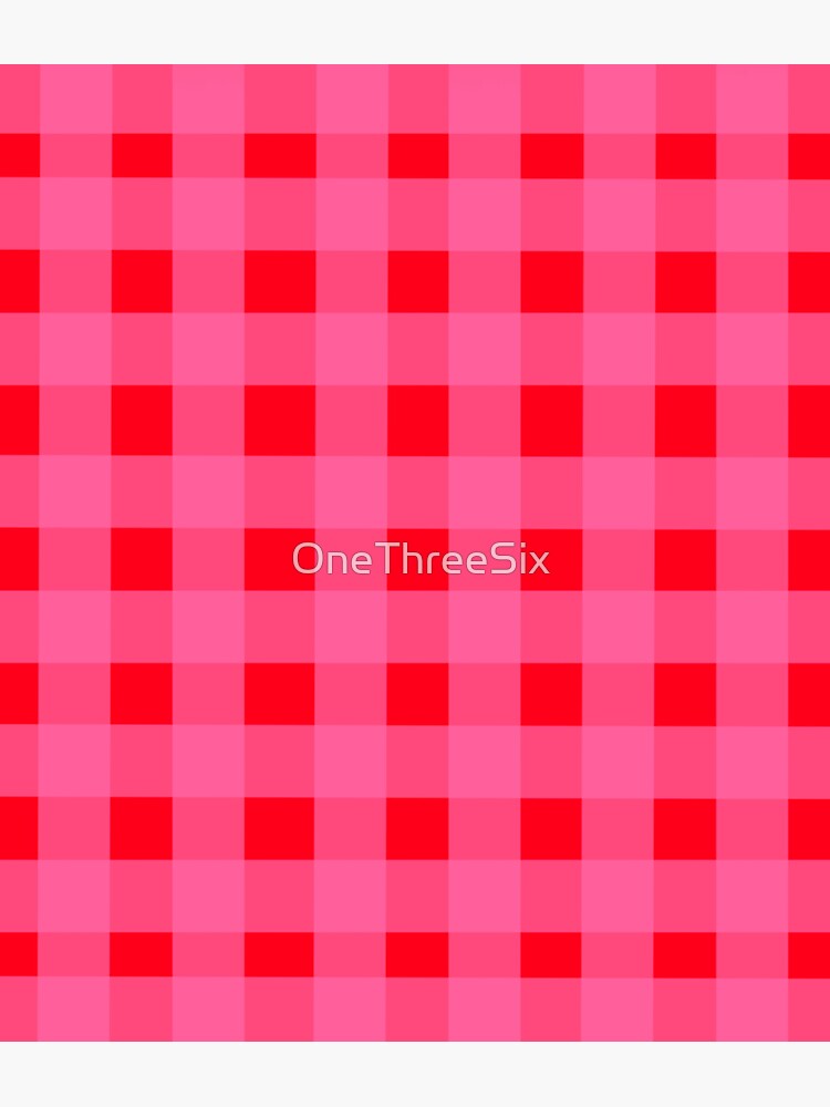 "Pink and Red, Gingham, Check" Sticker for Sale by OneThreeSix | Redbubble
