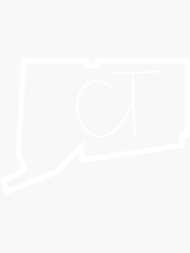 "State of Connecticut CT Abbreviation Outline" Sticker for Sale by ...