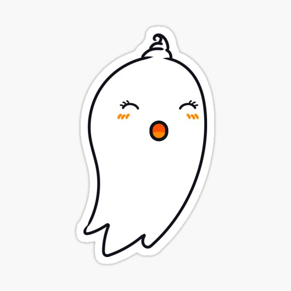 "Halloween stickers - Cute Kawaii ghost" Sticker by TheArtDesk | Redbubble