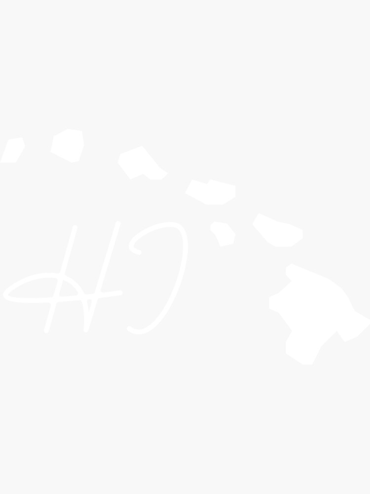 "State of Hawaii HI Abbreviation Outline" Sticker for Sale by Hpabedi ...