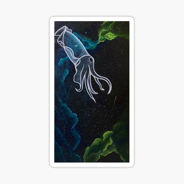 "Space cuttlefish" Sticker for Sale by SpaceHead-Art | Redbubble
