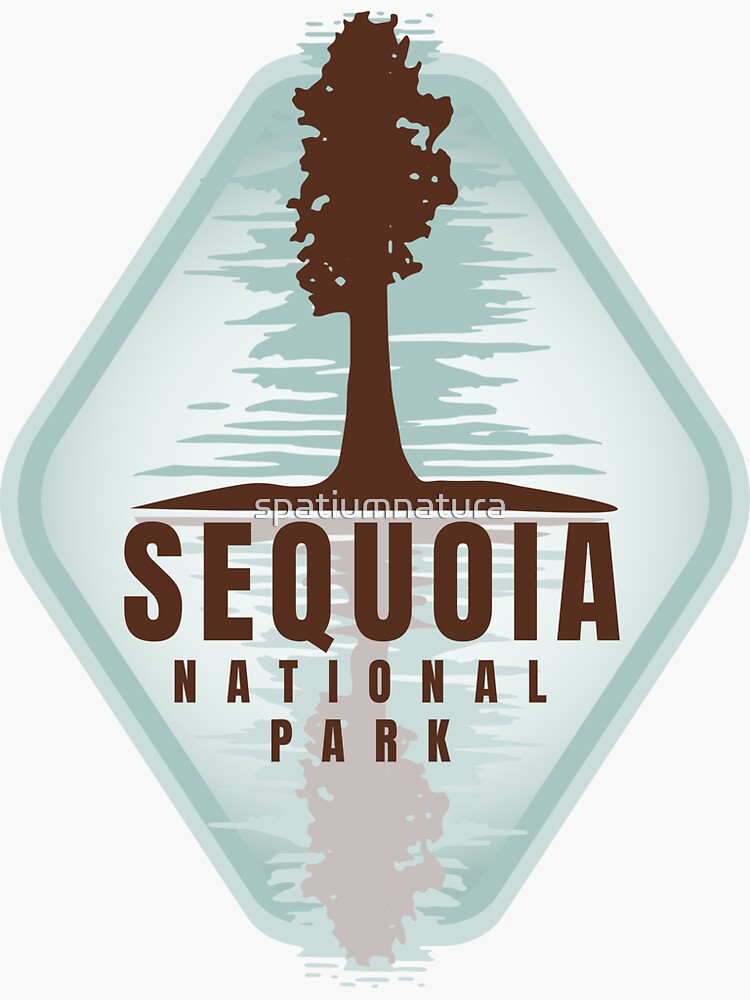 "Sequoia National Park Logo" Sticker for Sale by spatiumnatura | Redbubble