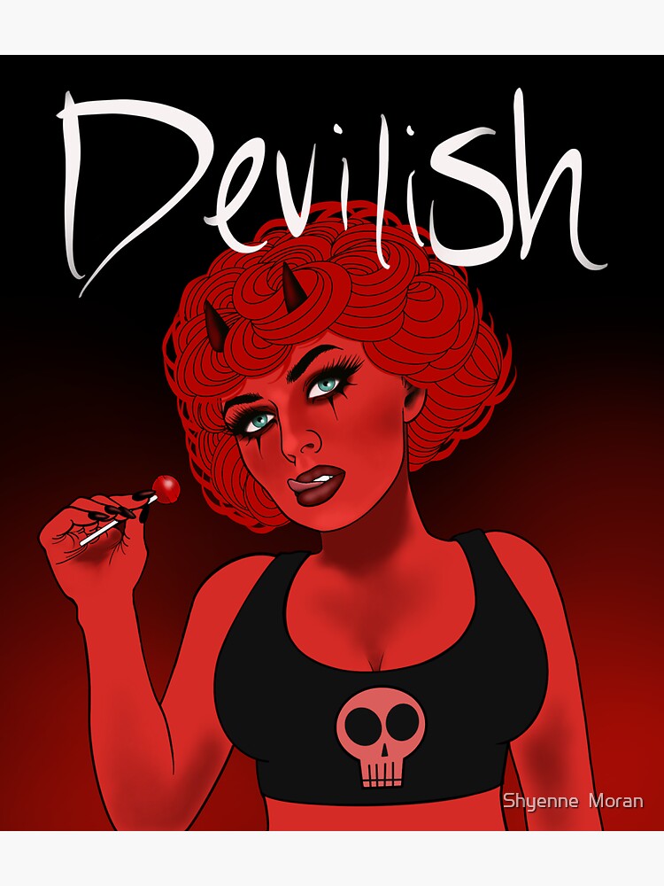 "Devilish" Sticker for Sale by ShyenneMoran | Redbubble