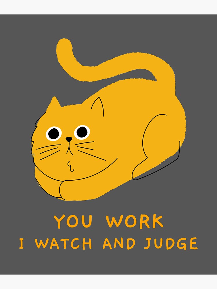 "CAT JUDGE" Sticker for Sale by AEBBA | Redbubble