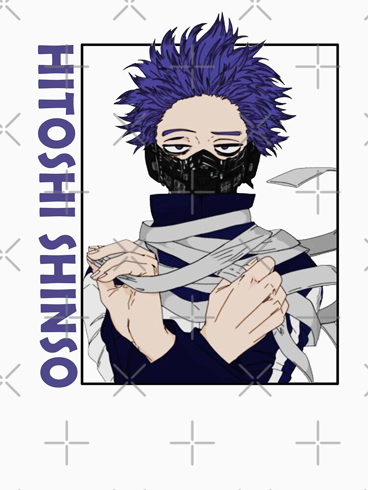 "Hitoshi Shinso with Mask, Buko No Hero Academia, Mha Anime" T-shirt ...