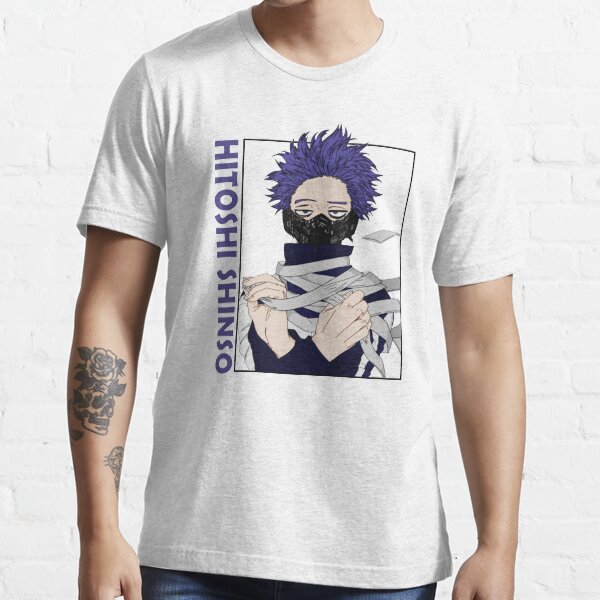 "Hitoshi Shinso with Mask, Buko No Hero Academia, Mha Anime" T-shirt ...