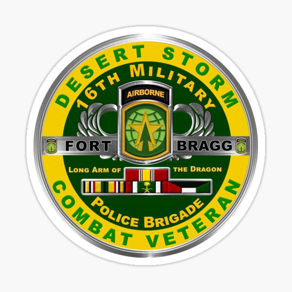 "16th Military Police Brigade Desert Storm Veteran " Sticker for Sale ...