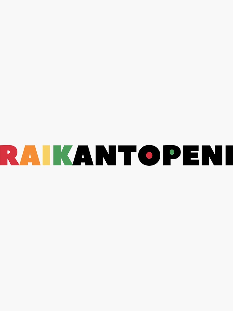 "RAIKANTOPENI" Sticker by Wallyally | Redbubble