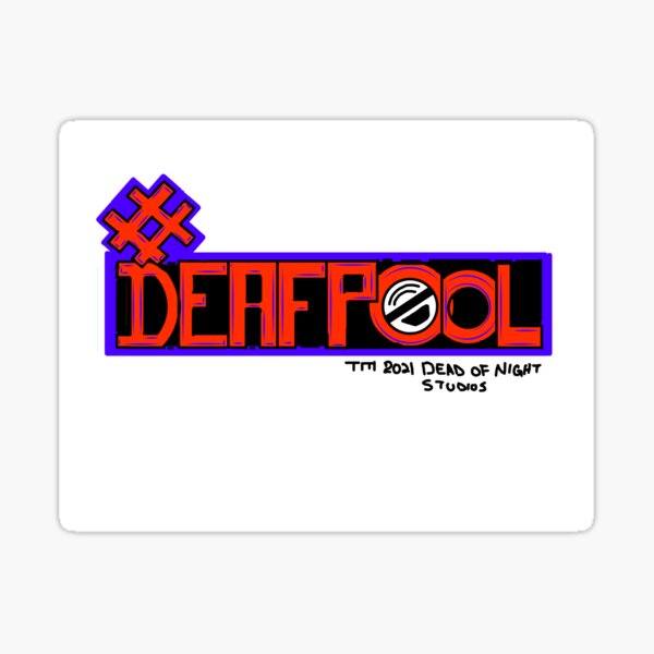 "#Deafpool Logo" Sticker for Sale by Omnicronblack13 | Redbubble
