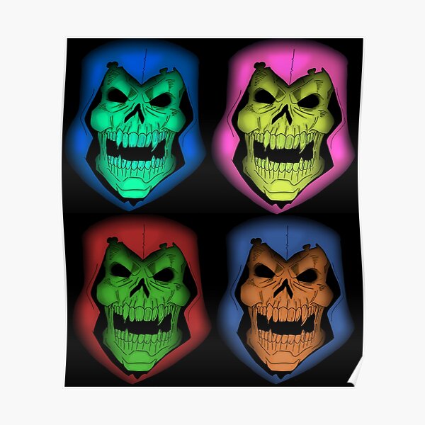 "pop art skele face" Poster by SpawnofSutur | Redbubble