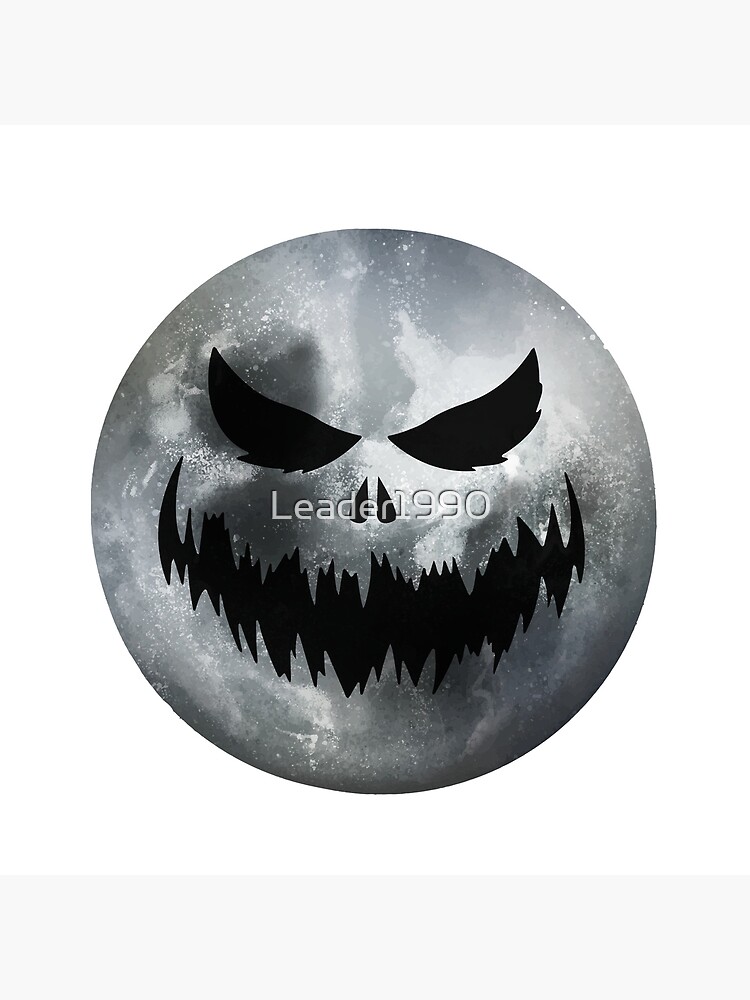 "Scary Halloween Moon Face" Photographic Print for Sale by Leader1990 ...