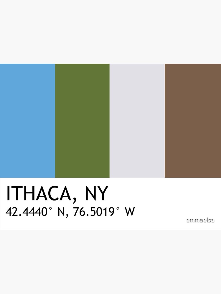 "Ithaca Color Palette " Sticker for Sale by emmaelsa | Redbubble