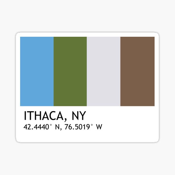 "Ithaca Color Palette " Sticker for Sale by emmaelsa | Redbubble