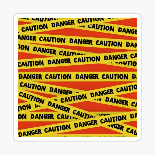 "Danger Caution Halloween Design" Sticker for Sale by boopsblunt ...