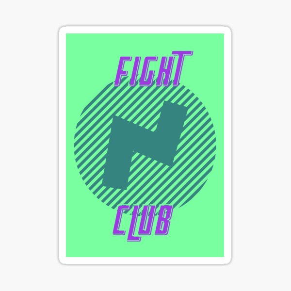 "Fight club" Sticker for Sale by lcal2108 | Redbubble