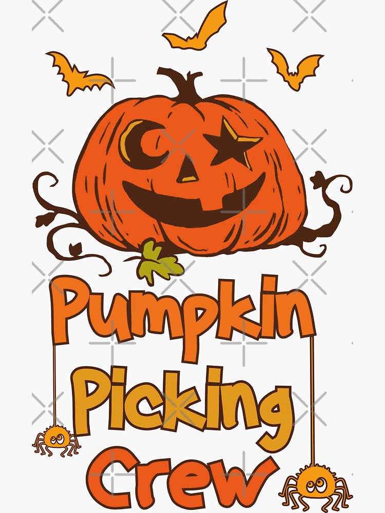 "Pumpkin Picking Crew" Sticker for Sale by Ibrahimzaine | Redbubble