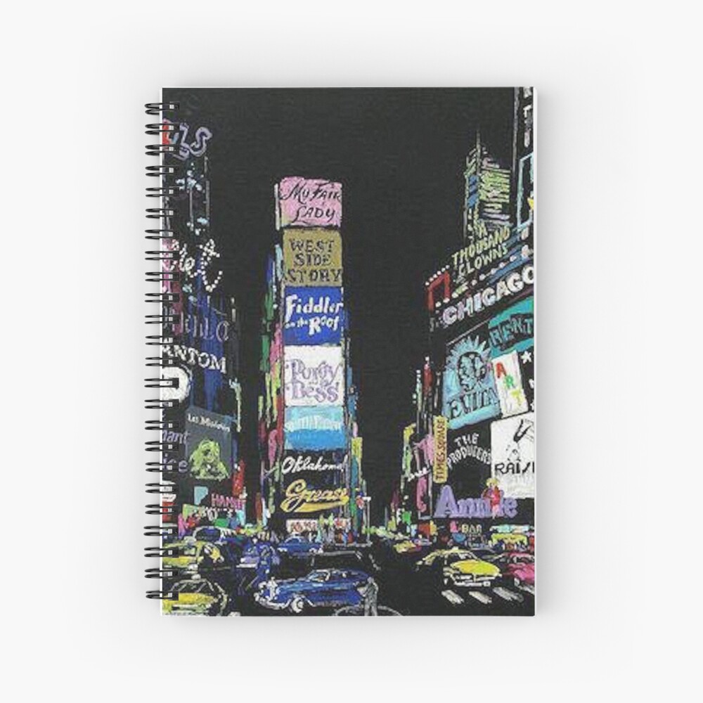 "NewYork Musicals/Broadway!!" Spiral Notebook by beccabeano19 | Redbubble