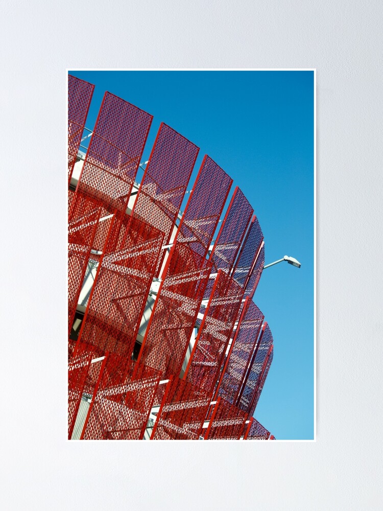 "Red metal building, Vienna" Poster by moderntraveller | Redbubble