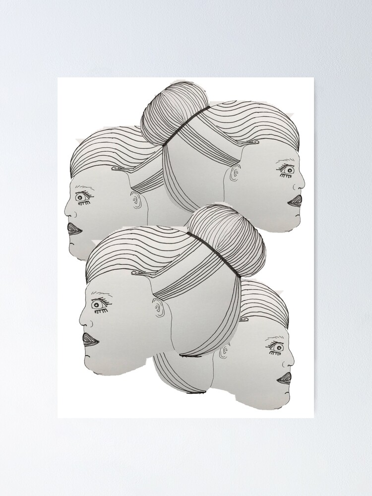 "Faces" Poster by carrinajh | Redbubble