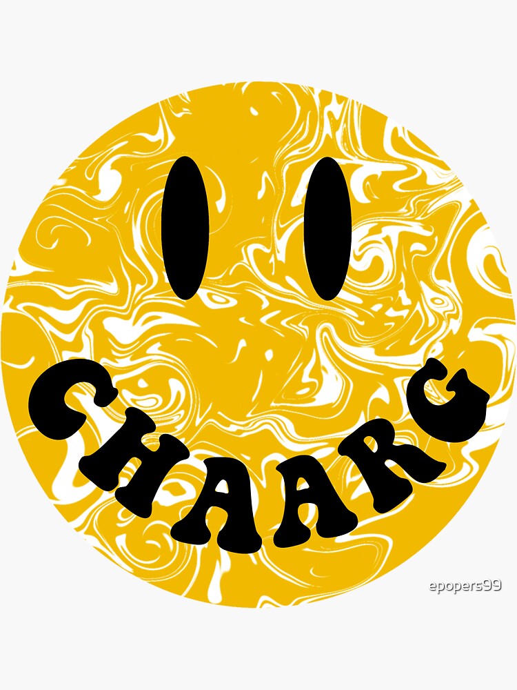 "CHAARG Smiley Face" Sticker for Sale by epopers99 | Redbubble