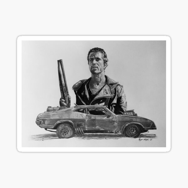 "Mad Max Mel Gibson V8 Interceptor" Sticker for Sale by BryanWhipple | Redbubble