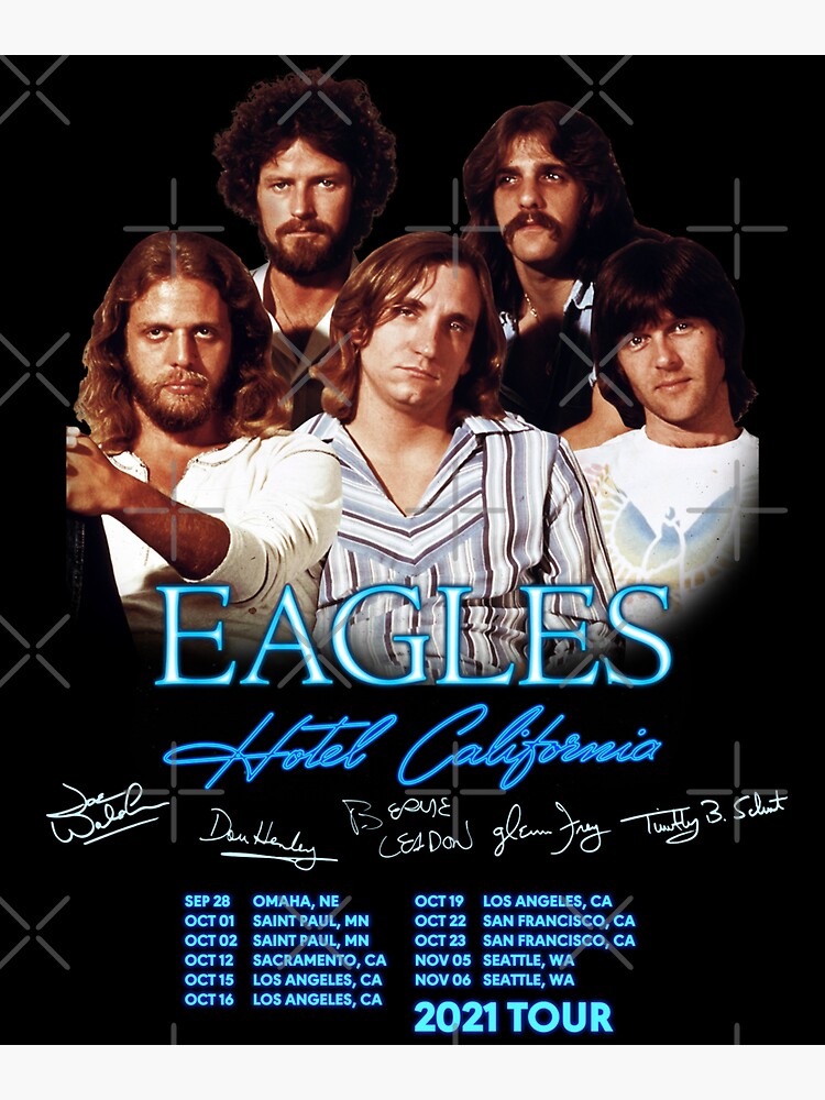 "Hotel California Tour 2021 Signature" Sticker for Sale by danTerrence ...