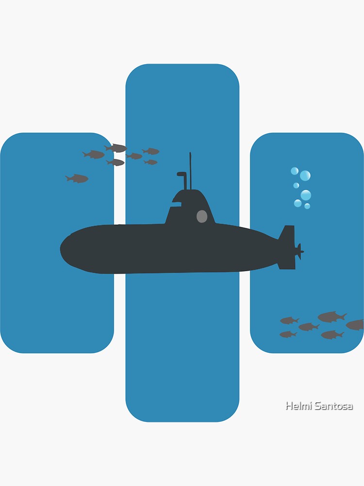"SUBMARINE" Sticker for Sale by HelmiSantosa | Redbubble