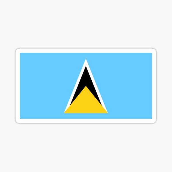 "SAINT LUCIA Flag Gifts, Masks, Stickers & Products" Sticker for Sale ...
