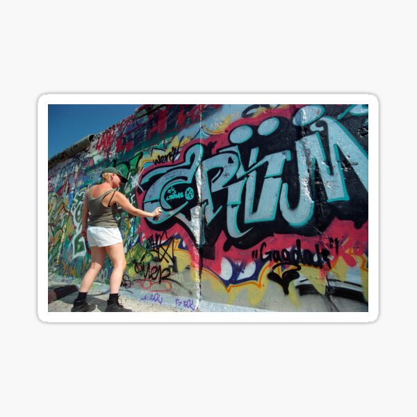 "Berlin Wall Graffiti" Sticker for Sale by magartland | Redbubble