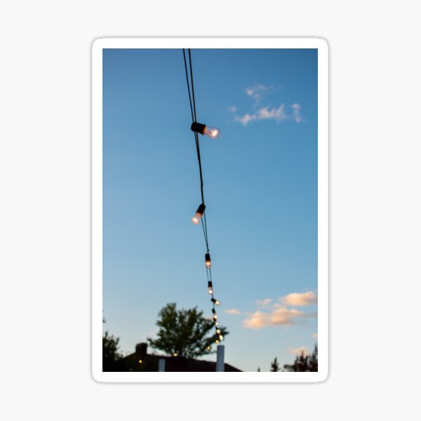 "Incandescent Lightbulb String Lights" Sticker for Sale by ...