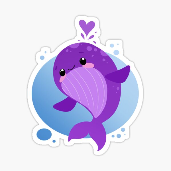 "Purple ARMY Whale" Sticker for Sale by MishailaNoel | Redbubble