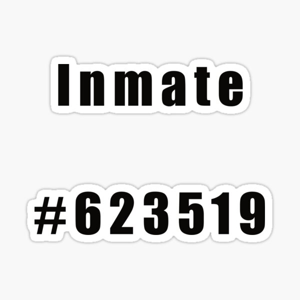 "Inmate costume " Sticker for Sale by Yuchi1 | Redbubble