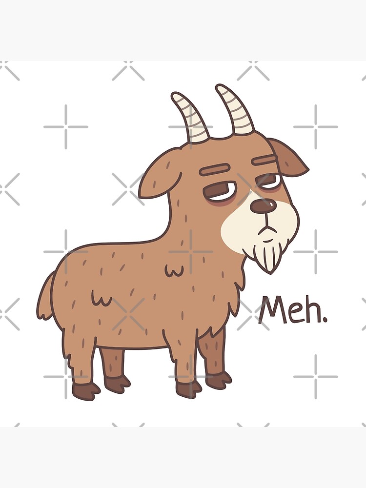 "Goat Meh Funny Doodle" Poster for Sale by rustydoodle | Redbubble