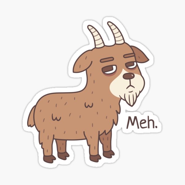 "Goat Meh Funny Doodle" Sticker for Sale by rustydoodle | Redbubble